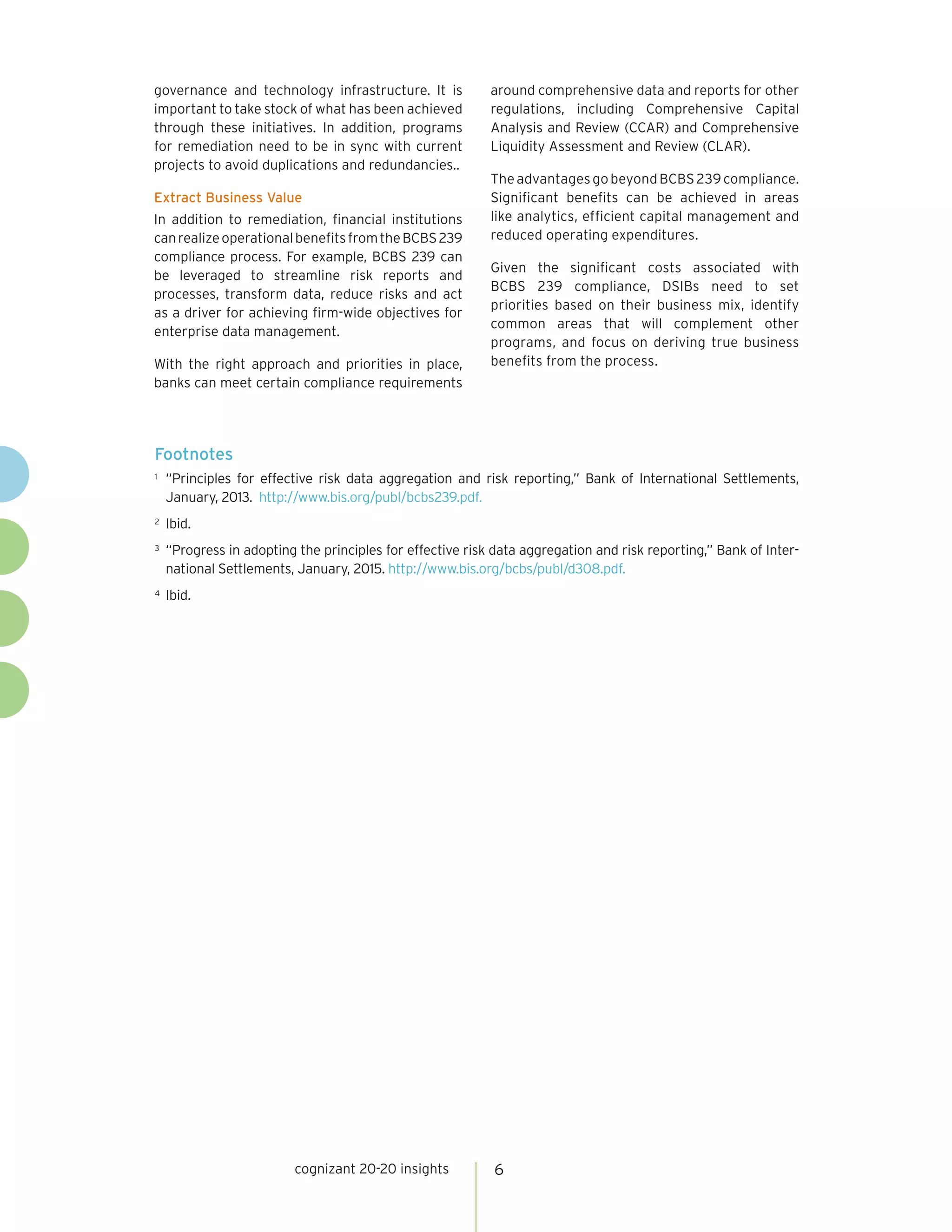 BCBS 239 Compliance: A Comprehensive Approach | PDF