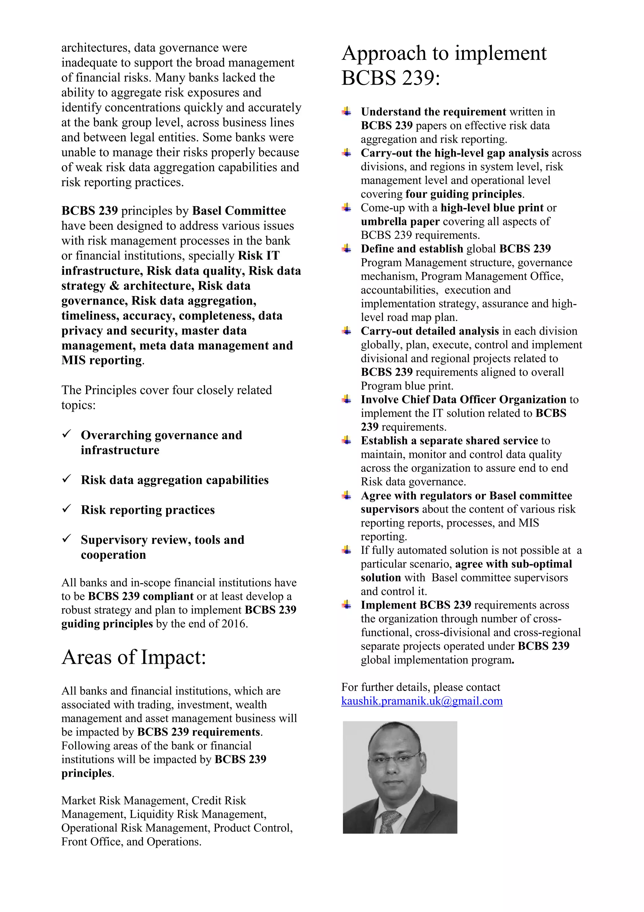 Basel Committe on Banking Supervision (BCBS - 239) | PDF