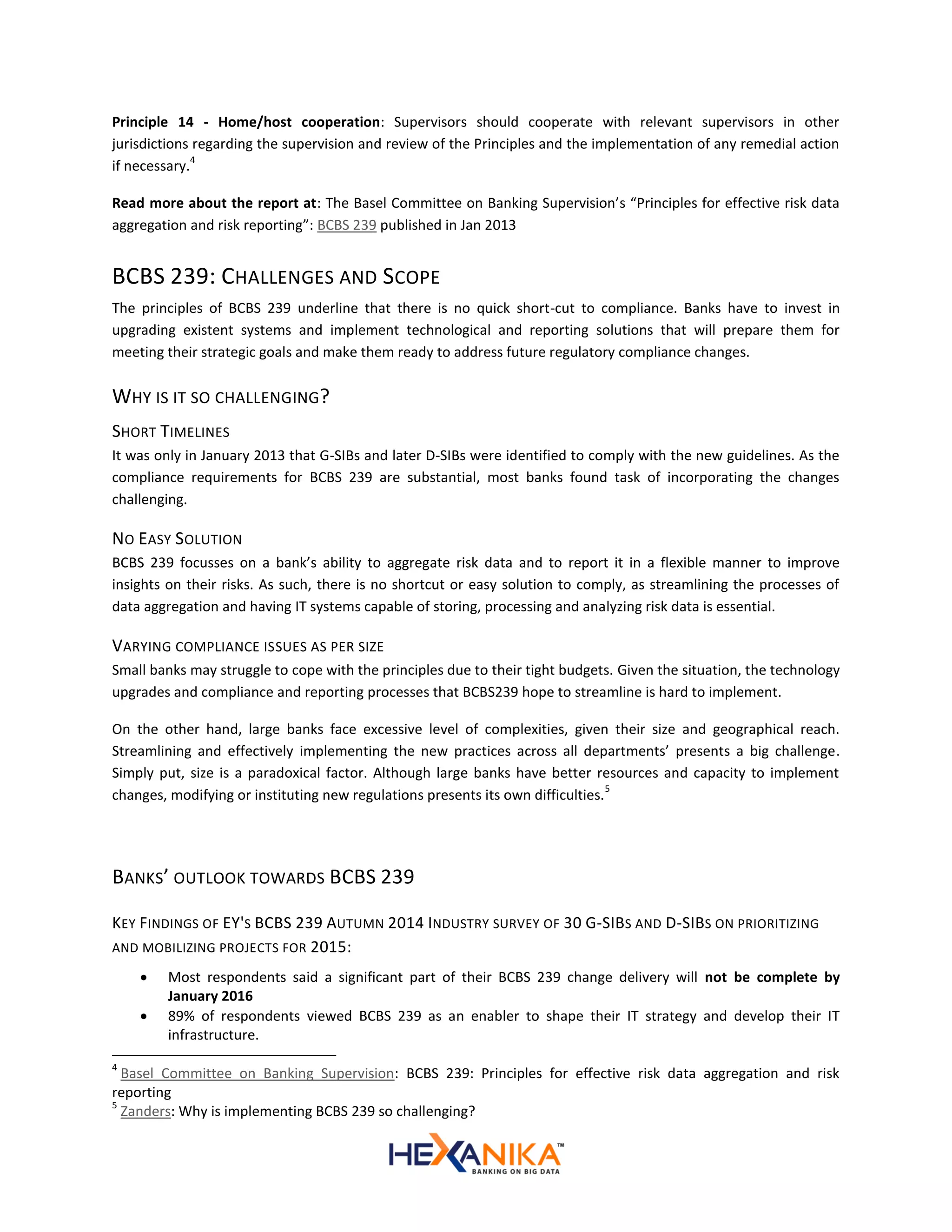 A Review of BCBS 239: Helping banks stay compliant | PDF