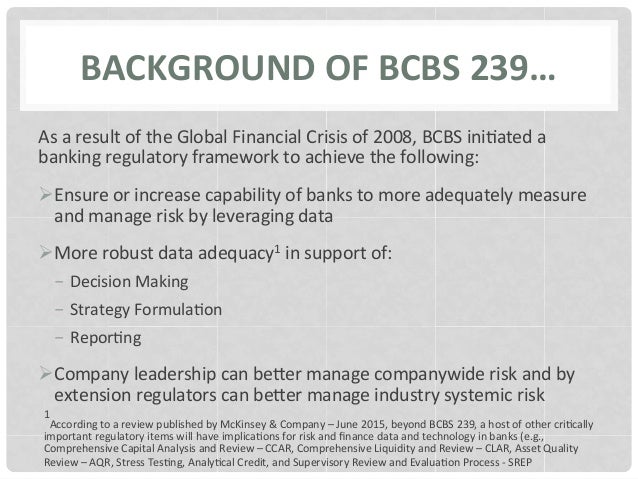 Overview of BCBS 239