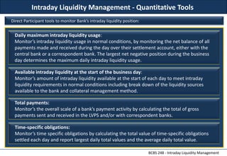BCBS 248 - Intraday Liquidity Management | PPTX