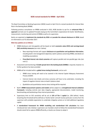 Bcbs irrbb update apr 2016 | PDF