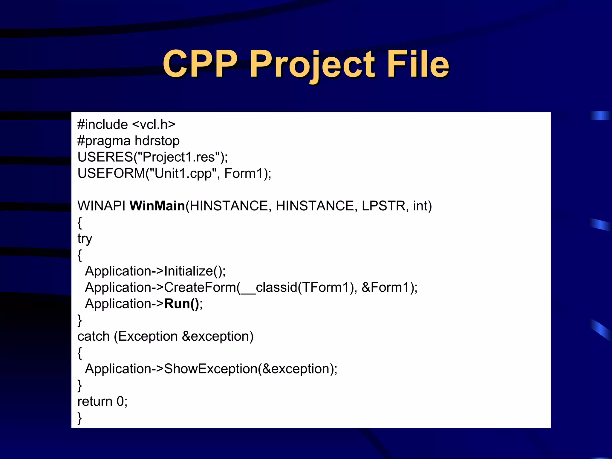 Borland C++Builder 入門課程 | PPT | Programming Languages | Computing