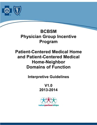 Bcbsm pcmh n-interpretive_guidelines_2013-2014 | PDF