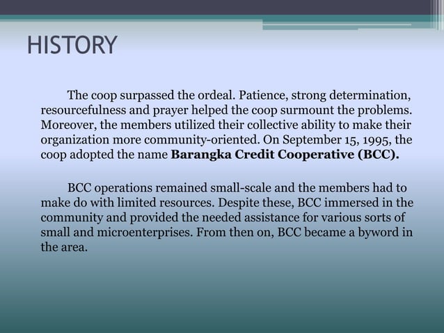 Barangka Credit Cooperative | PPTX | Business Banking & Finance | Business