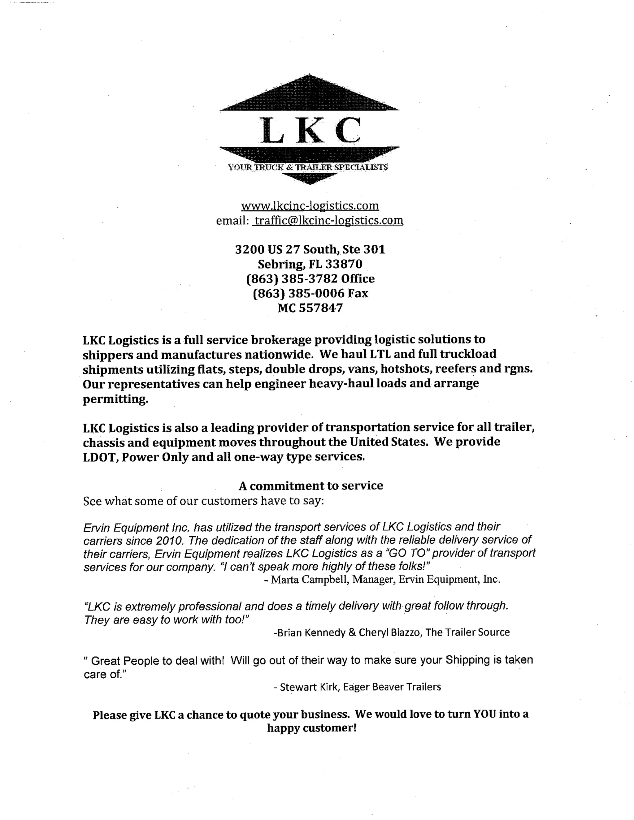 logistics sales packet | PDF