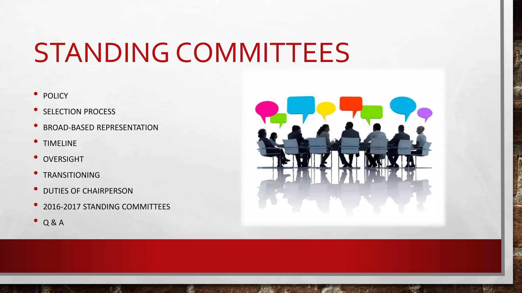 Standing Committees Presentation_FINAL | PPT