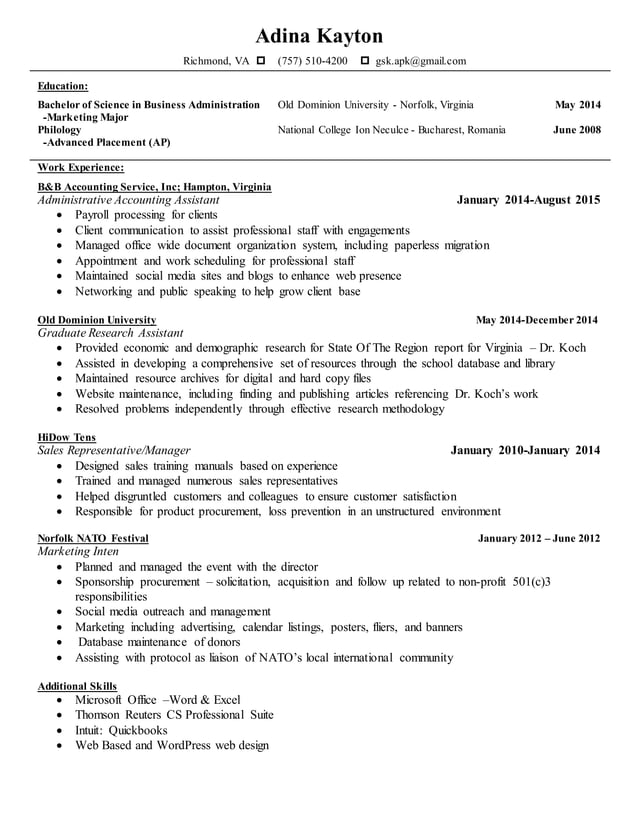 Adina Kayton Resume Update | DOCX
