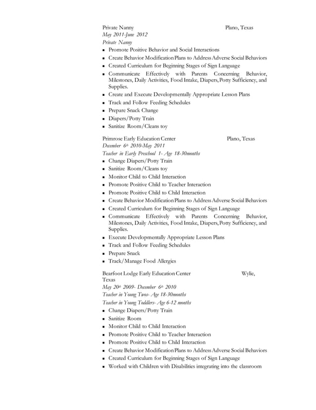 Laura Beacham Arrington Resume 2015 | DOCX | Daycare and Pre-School ...