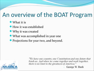 BOAT Program Briefing | PPT