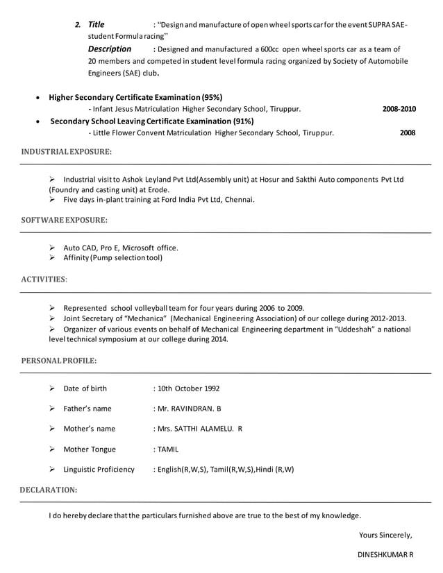 DINESH KUMAR- Resume | PDF