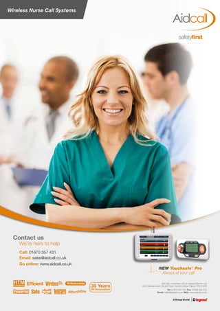 Aid Call Touchsafe Pro Brochure - Hospital | PDF