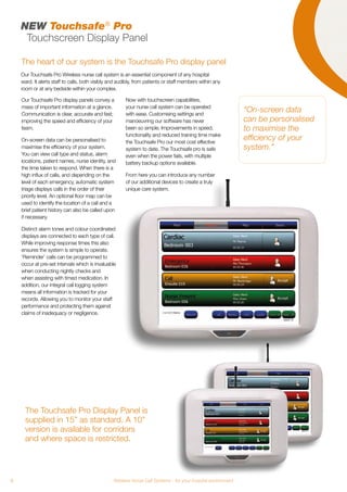 Aid Call Touchsafe Pro Brochure - Hospital | PDF