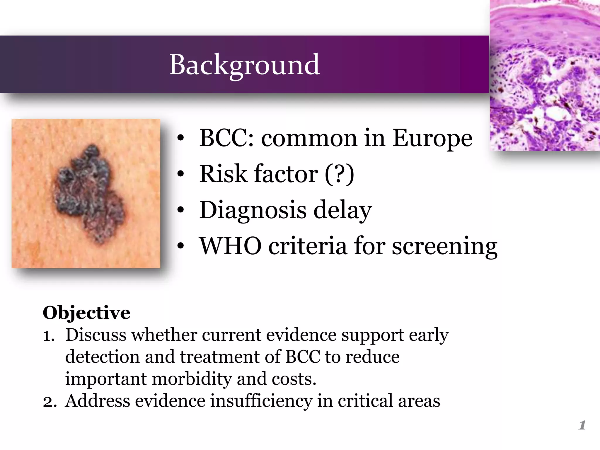 Is Early Detection of Basal Cell Carcinoma Worthwhile? Systematic ...