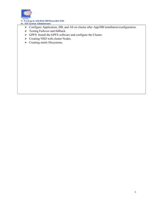 Updated UNIX RESUME 7+Yrs- Kalesha | PDF