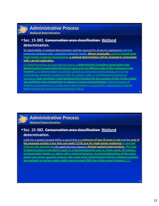 Proposed Amendments to Chapter 15, Article X: Wetland Conservation ...