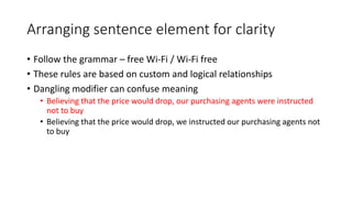 Construction of clear sentences and paragraphs | PPTX