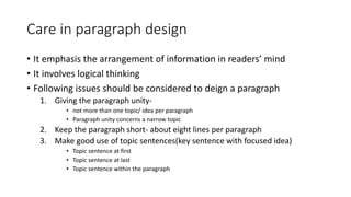 Construction of clear sentences and paragraphs | PPTX