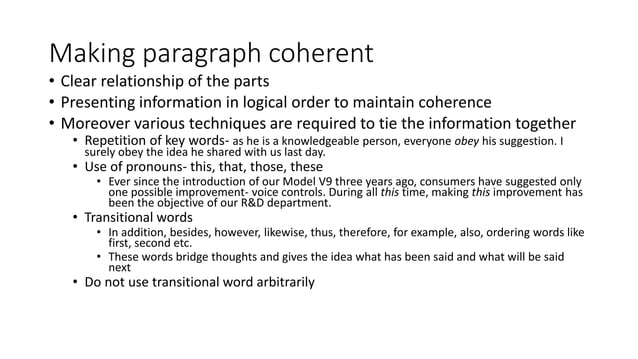 Construction of clear sentences and paragraphs | PPTX | Books and ...