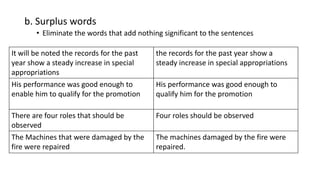 Construction of clear sentences and paragraphs | PPTX