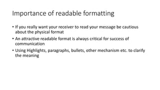Writing process and an introduction to Business Messages | PPTX