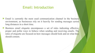 Business communication email writting material | PPT