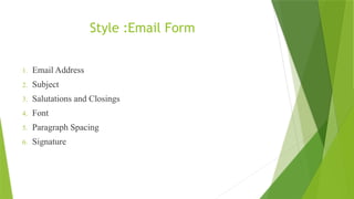Business communication email writting material | PPTX