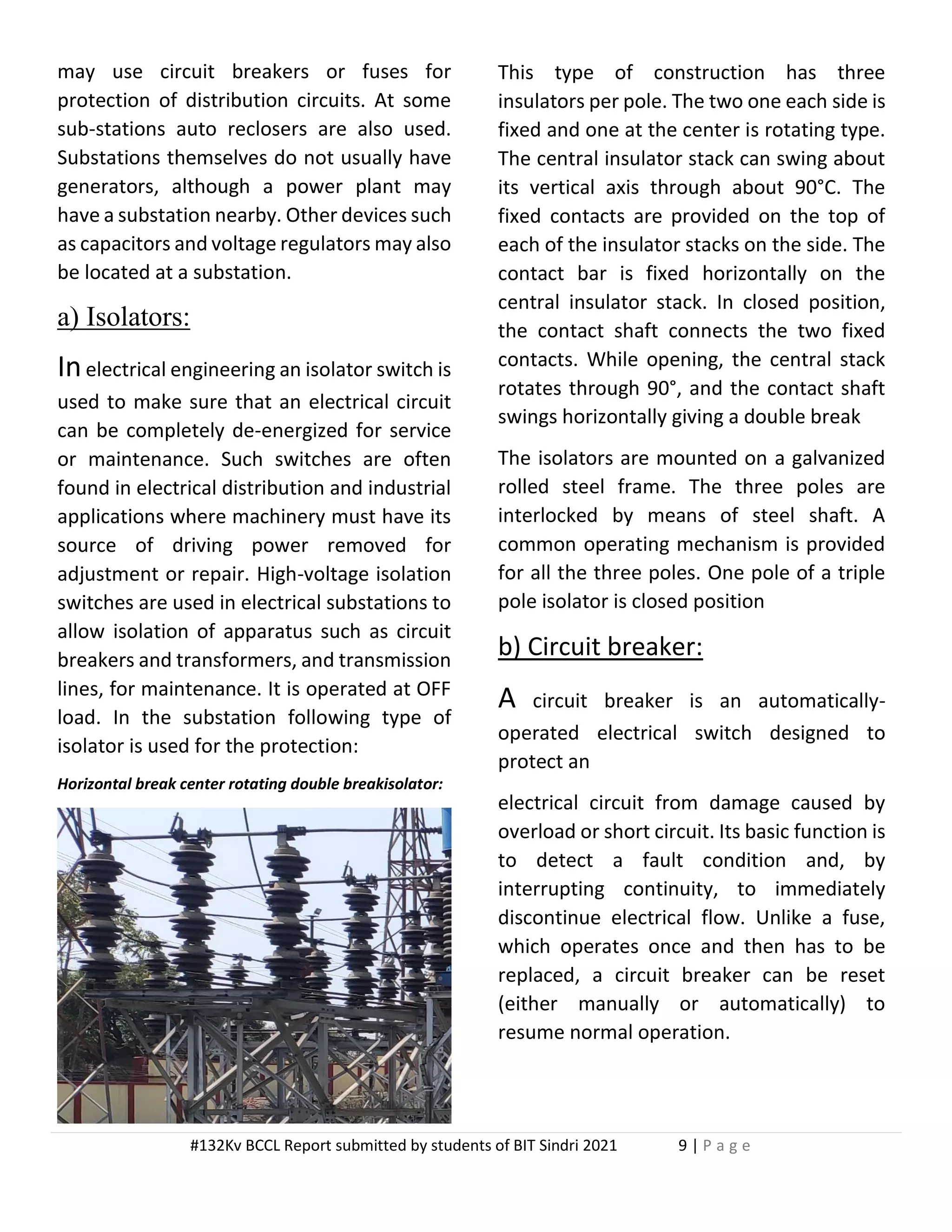 Bccl VT Report pb 132Kv substation by rahul kumar saw & prabhat agarwal ...