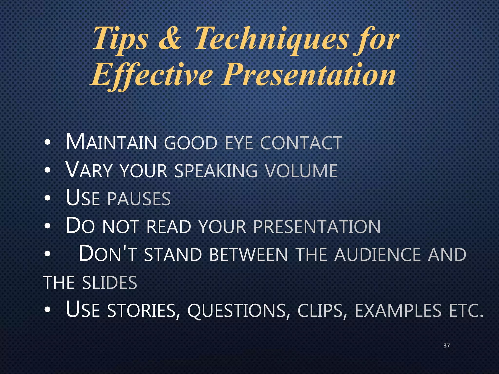 Guidelines To Presentation skills | PPTX