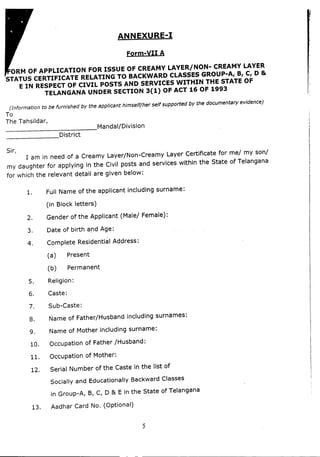 Bc creamy layer instructions | PDF