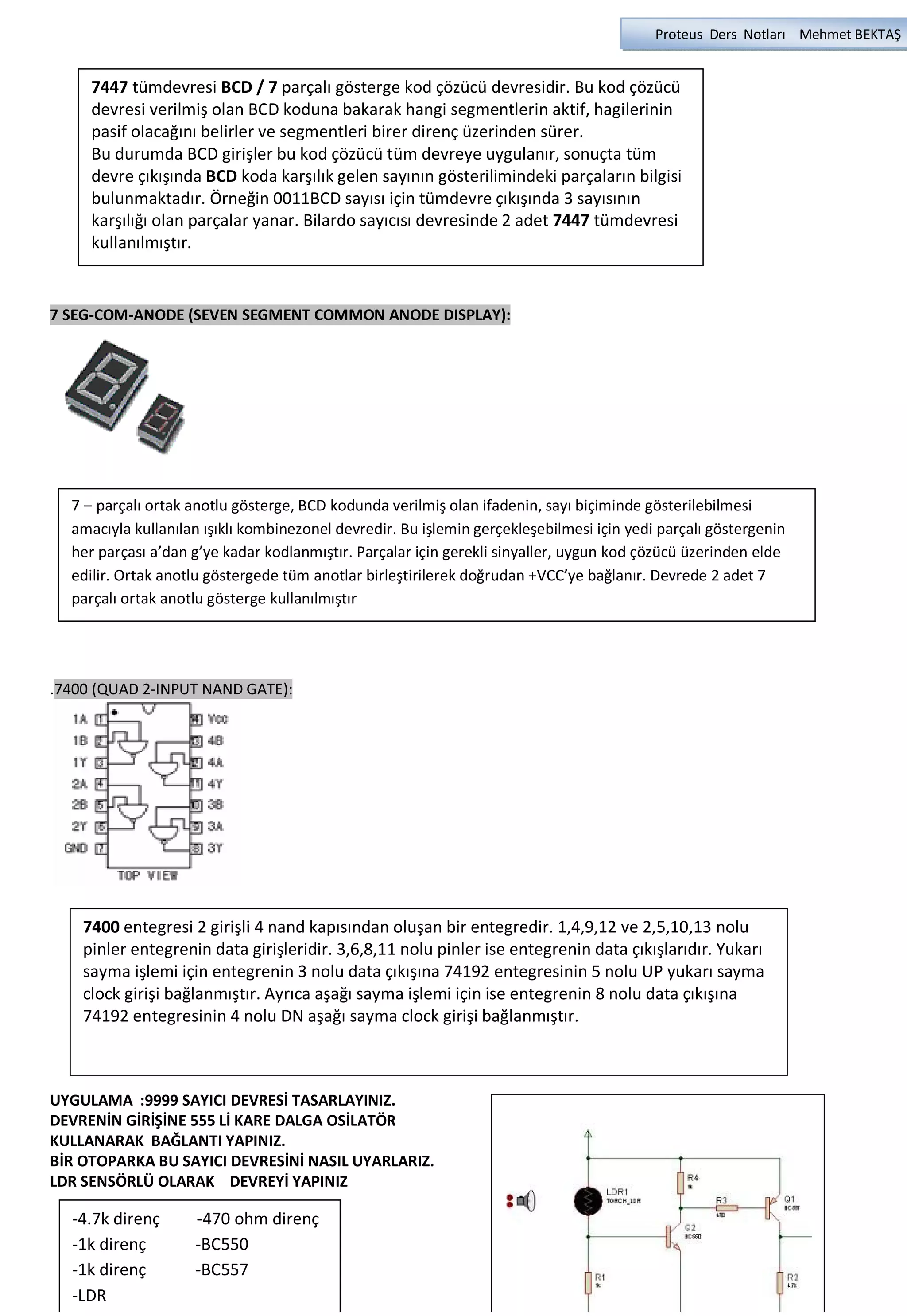 Bcd 7 Segment Kod Cozucu proteus | PDF