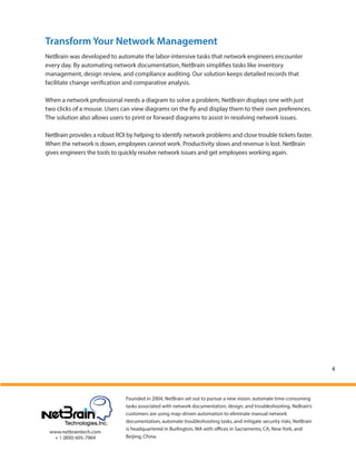 The Case for Automated Network Diagramming a NetBrain WhitePaper | PDF