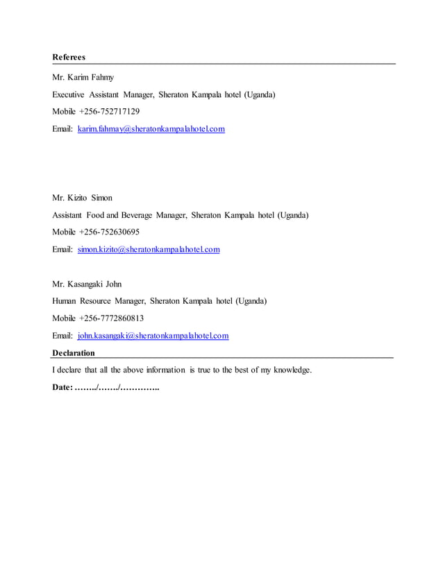 TEBUSEKE TOM CV - Copy | DOCX