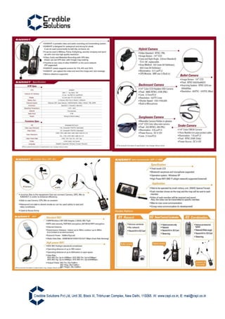 CSPL Catalogue for Police and Army | PDF | Cameras and Camcorders ...