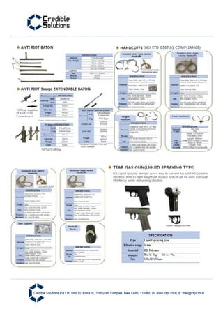CSPL Catalogue for Police and Army | PDF | Cameras and Camcorders | Consumer Electronics