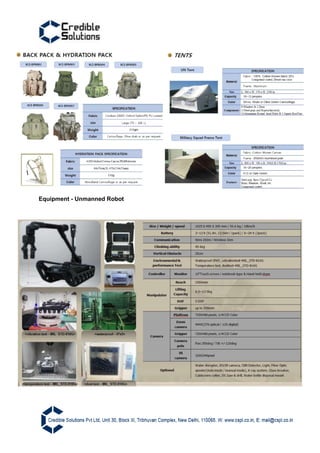 CSPL Catalogue for Police and Army | PDF | Cameras and Camcorders ...
