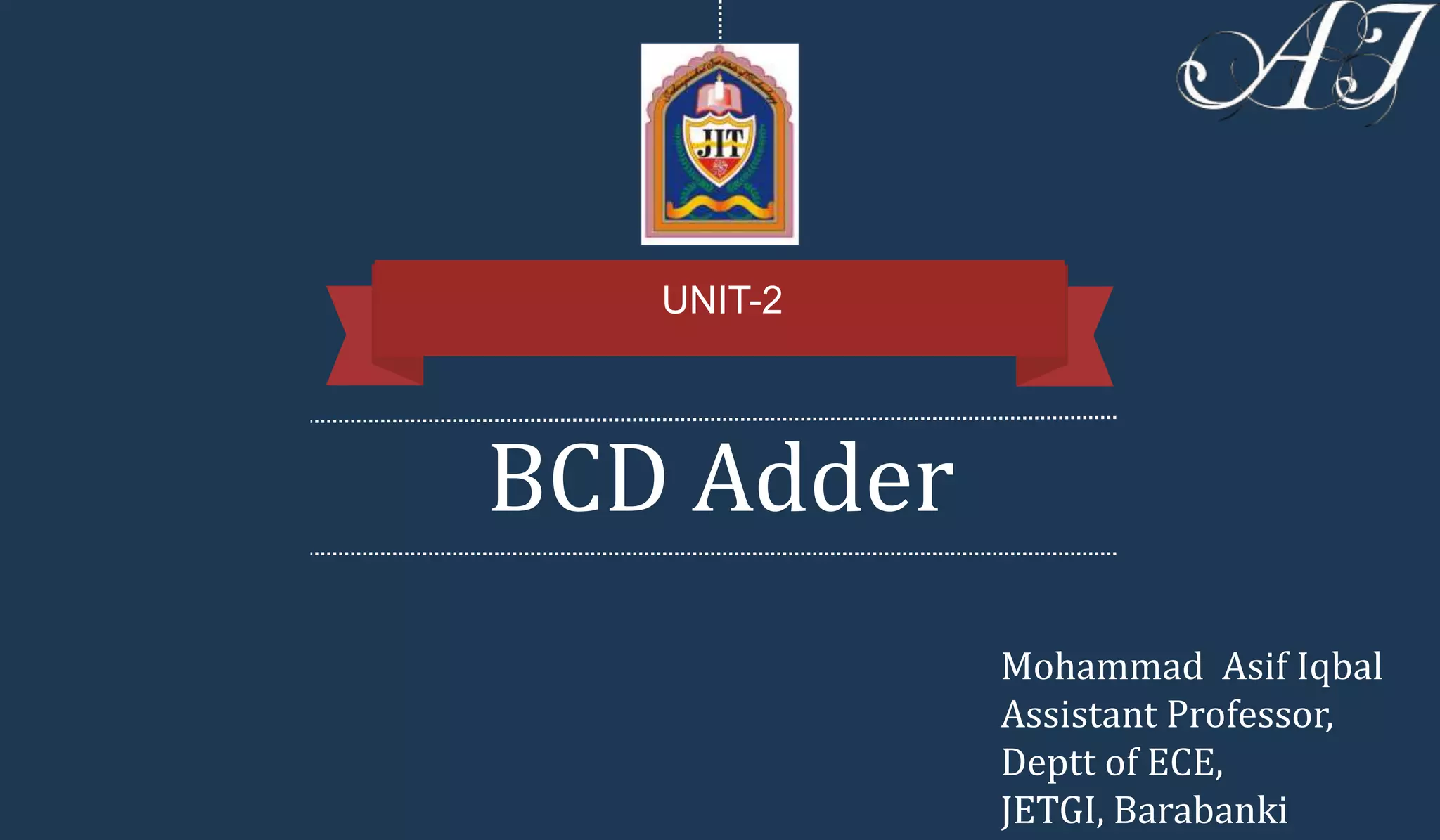 Bcd adder | PPT