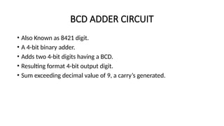 Digital logic design BCD Adder Circuits with 9's complement.pptx