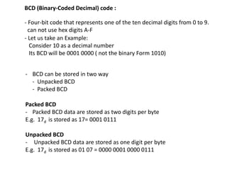Bcd arithmetic instructions | PPT