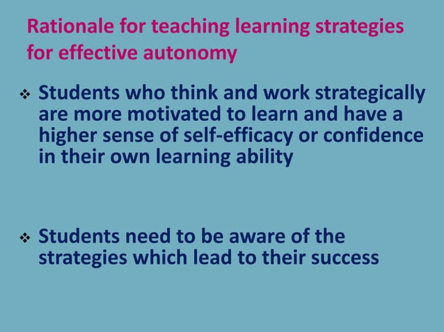 Developing Learner Autonomy in an EFL context_3 | PPTX | Educational ...