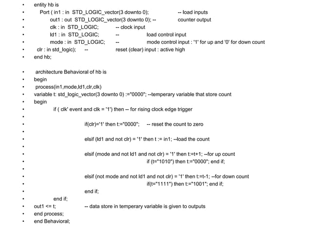 Bcd counter with mode control & parallel load capability | PPTX