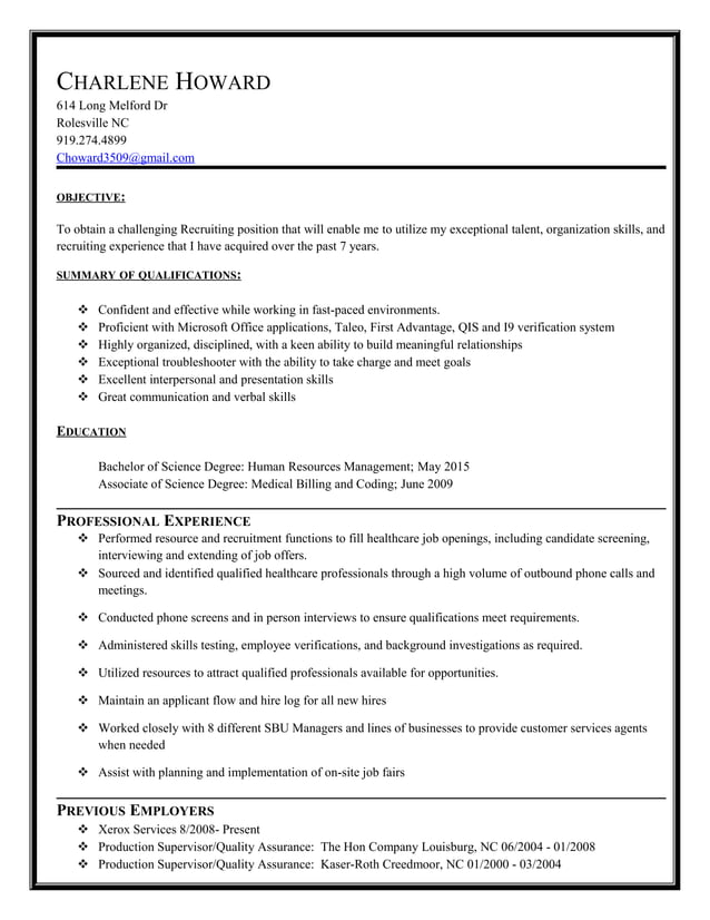 Recruiter+Resume | DOC