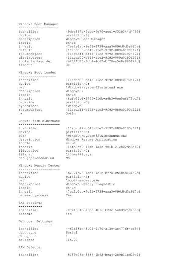 Bcdinfo | TXT | Operating Systems | Computer Software and Applications