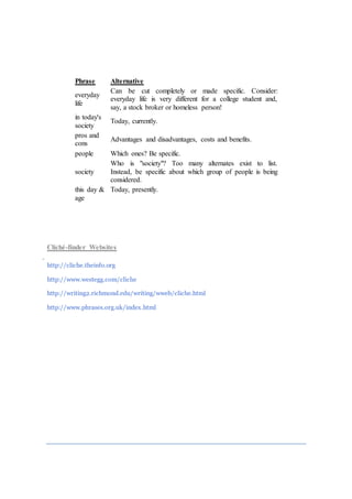 CLICHES | DOCX