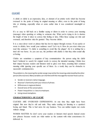 CLICHES | DOCX
