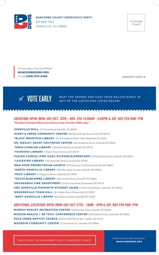 2016 Candidate Guide and Early Voting Guide | PDF