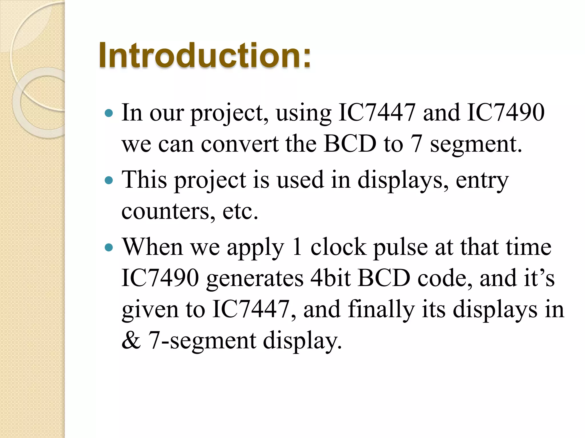 Bcd to 7 segment display | PPTX