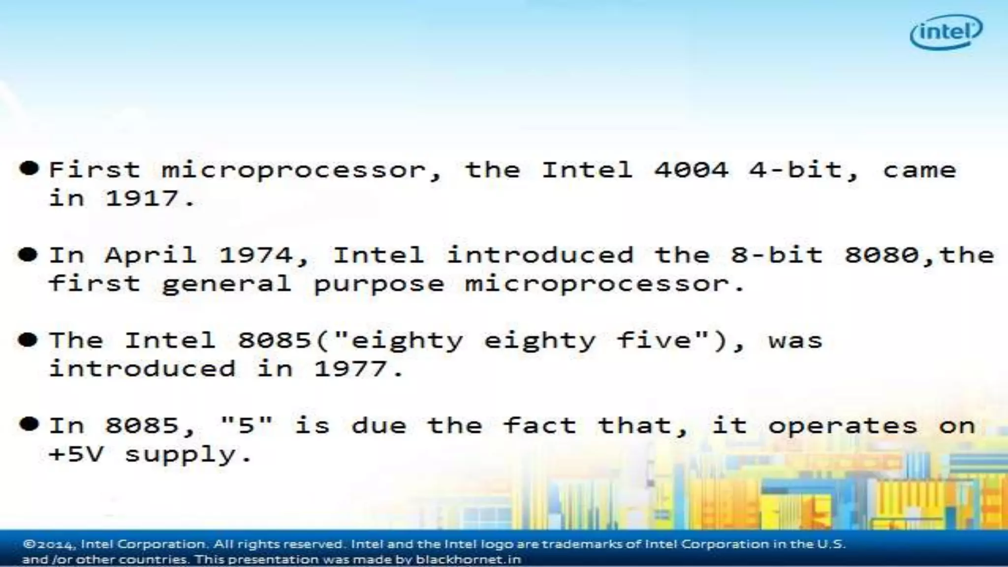 Intel 8085 Microprocessor | PPTX