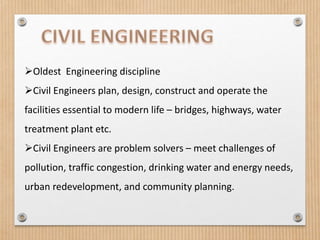 BASICS OF CIVIL ENGINEERING | PPT