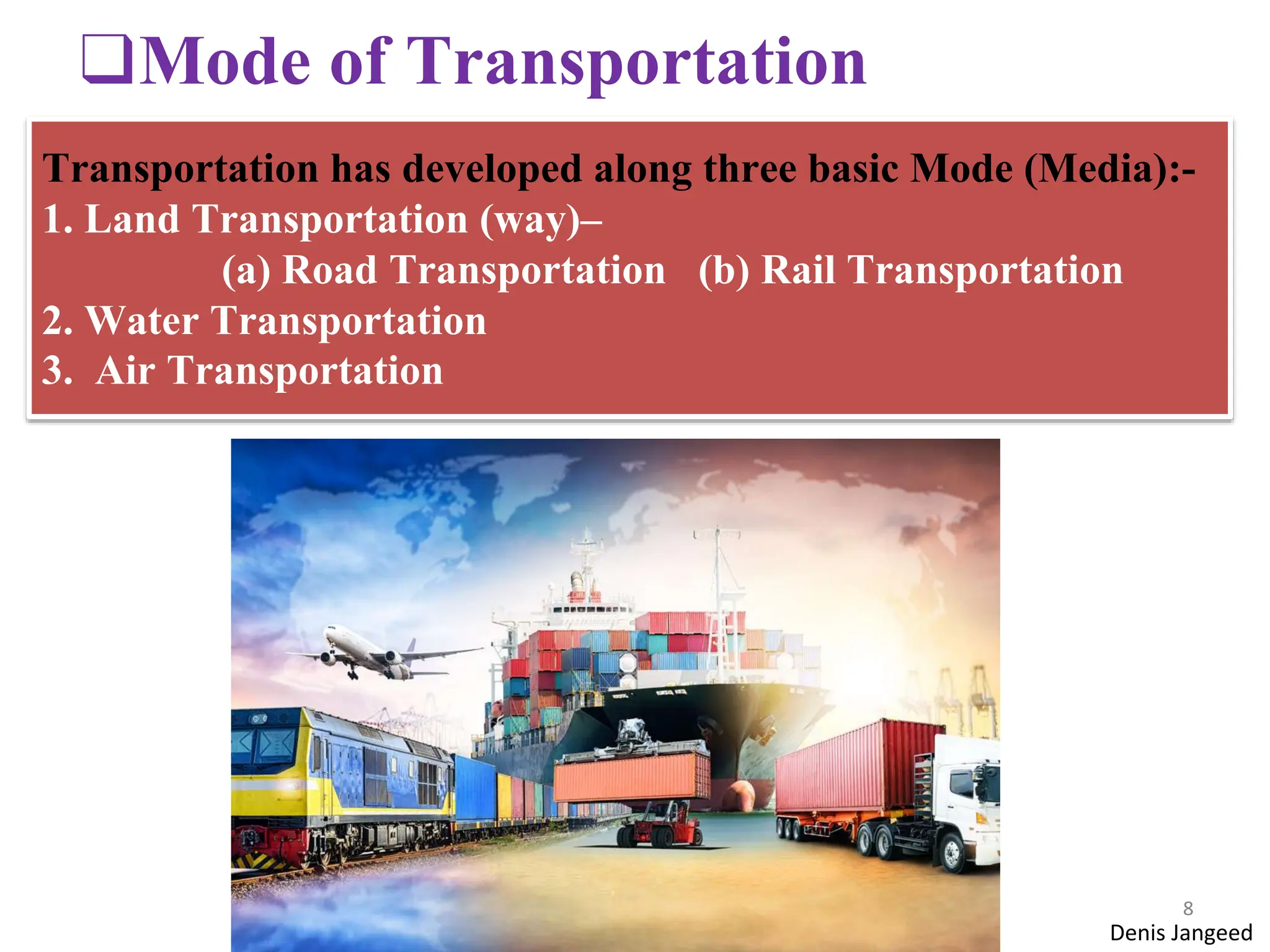 Basic Civil Engineering notes on Transportation Engineering, Modes of ...